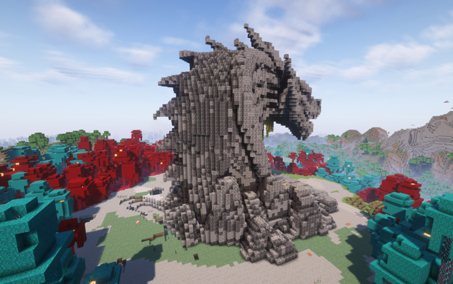 Minecraft Dragon |Viper| Head Nether Portal V07 Statue | Minecraft ...