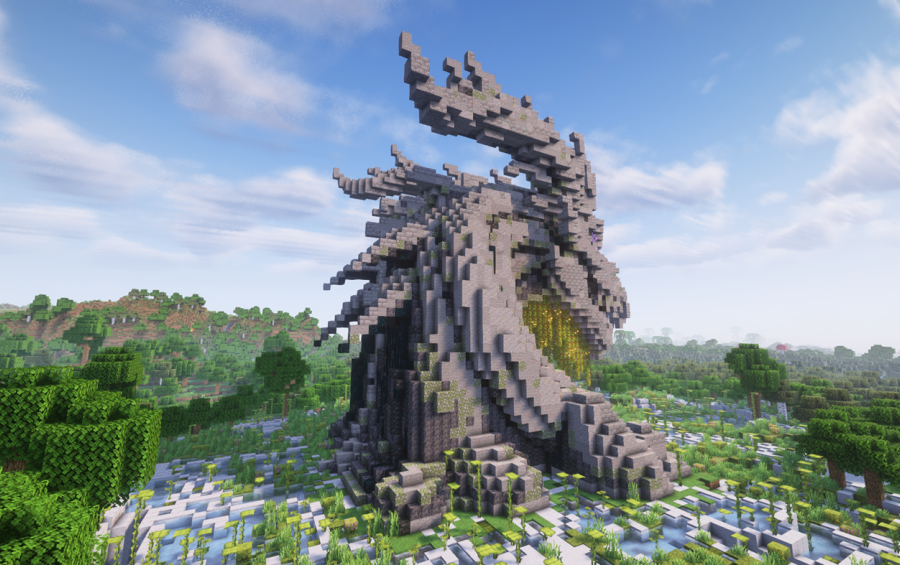 Minecraft Dragon Head Nether Portal V09 Statue | Minecraft ...