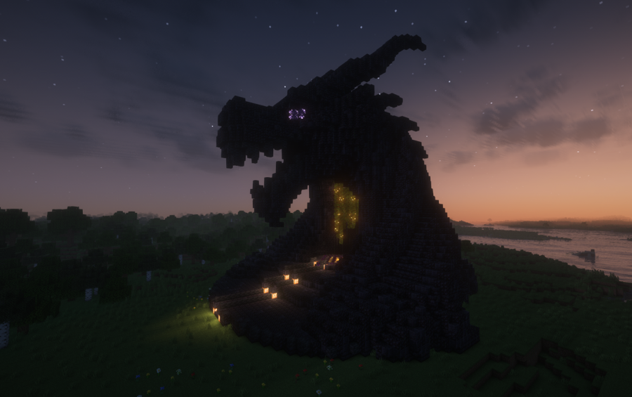 Minecraft Dragon Head Nether Portal V11 Statue Free | Minecraft ...