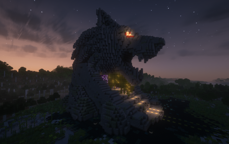Minecraft Wolf Head Nether Portal Statue V02 Free | Minecraft ...