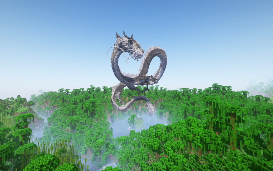 Minecraft Chinese Dragon Statue V03, creation #24164