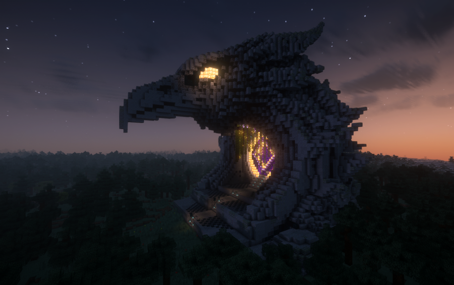 Minecraft Crow Head Nether Portal Statue | Minecraft Miscellaneous ...