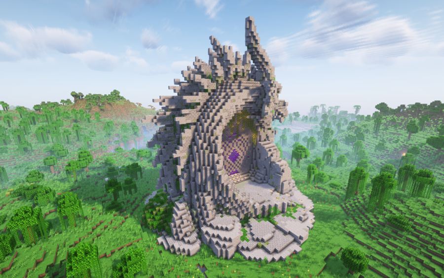 Minecraft Dragon Head Nether Portal Statue V15 | Minecraft ...