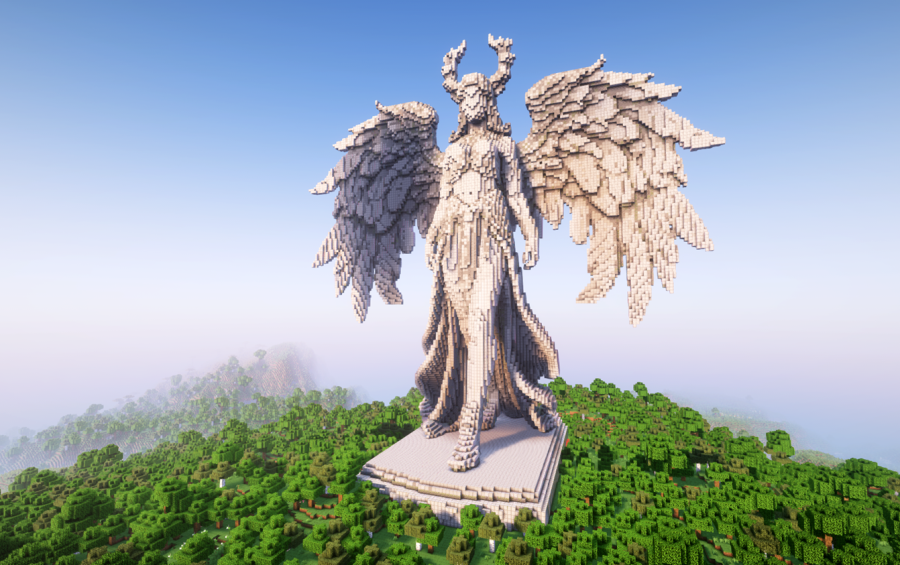 Minecraft Angel Statue V11 Free, creation #24527