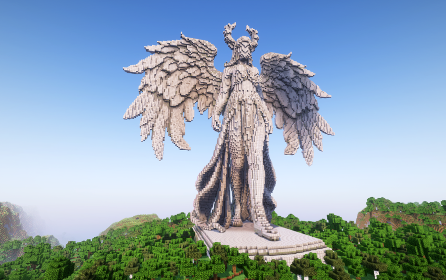 Minecraft Angel Statue V11 Free, creation #24527