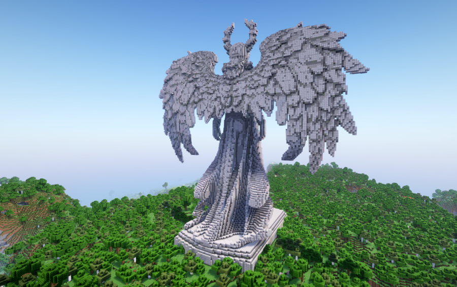 Minecraft Angel Statue V11 Free, creation #24527