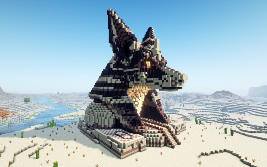 Minecraft Egyptian God |Anubis| Nether Portal Statue V02 | Minecraft ...