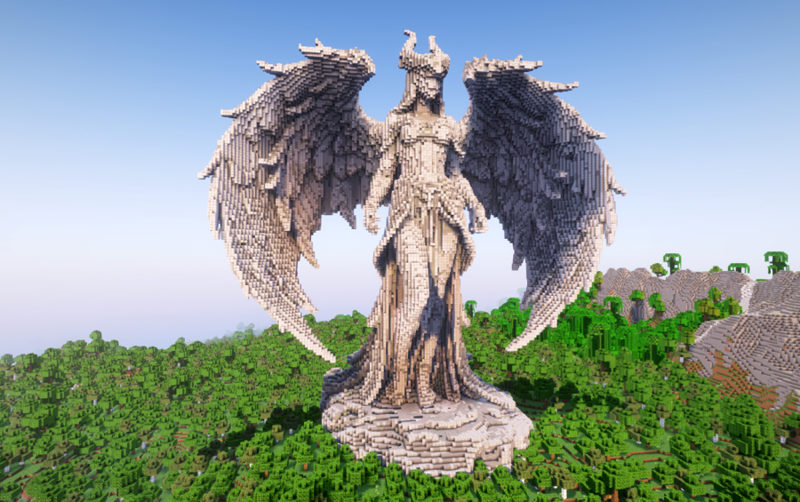 Minecraft Angel Statue V12, creation #24610