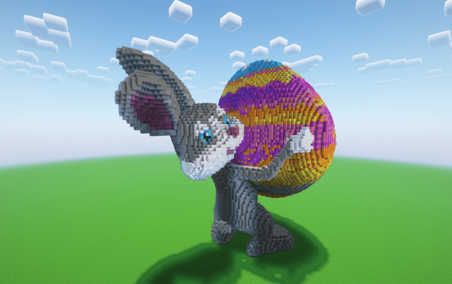 Minecraft Easter Bunny 4 Statue, creation #24619