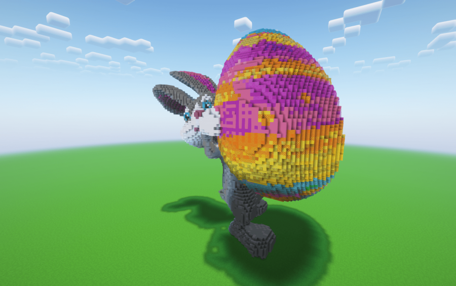 Minecraft Easter Bunny 4 Statue, creation #24619