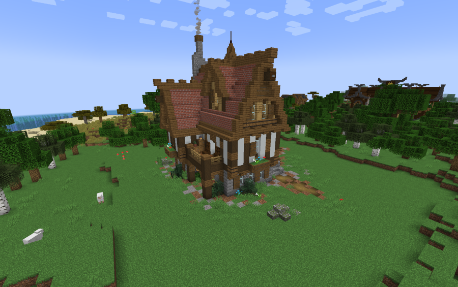 Medieval Cottage House - WITH INTERIOR | Minecraft House and Shop #24626