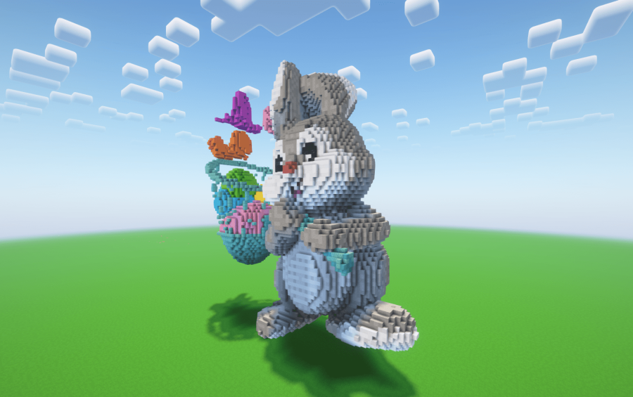 Minecraft Easter Bunny 7 Statue, creation #24690