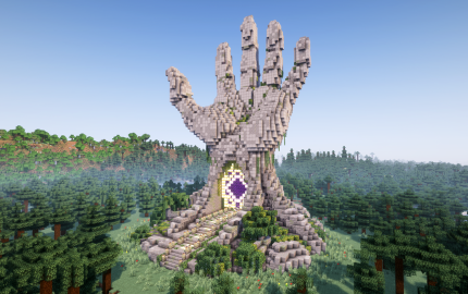Minecraft Hand Nether Portal Statue, creation #24768
