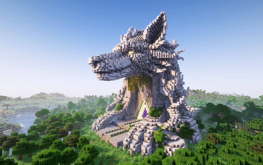 Minecraft Wolf Head Nether Portal Statue V03 | Minecraft Miscellaneous ...