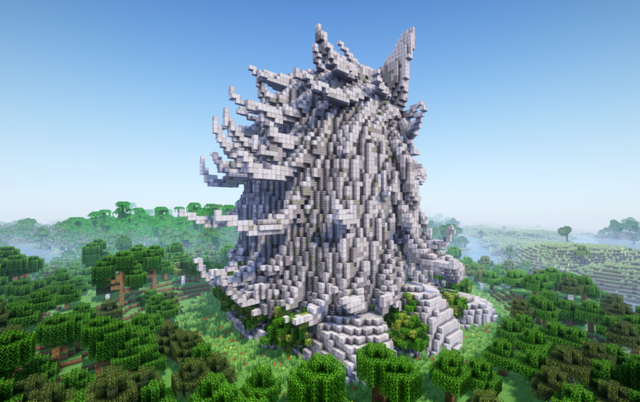 Minecraft Wolf Head Nether Portal Statue V03 | Minecraft Miscellaneous ...