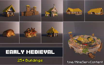 Early Medieval 25+Buildings | Minecraft Town #25329