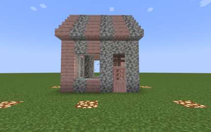 Pink Stripe House | Minecraft House and Shop #25421