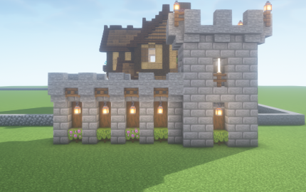 medieval fence with observation tower | Minecraft Miscellaneous Build ...