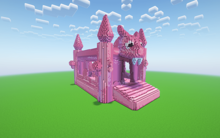 Minecraft Bounce House Statue, creation #25700