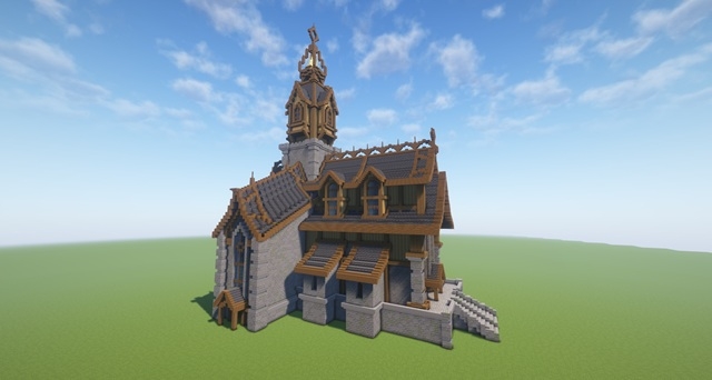Hallowfall Mereldar Church | Minecraft Town #25843