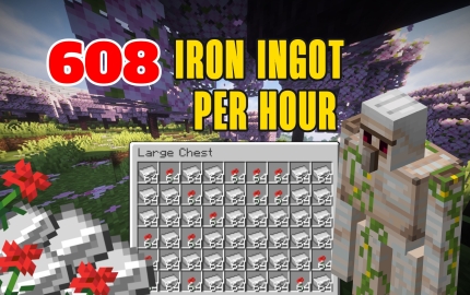 EASY Iron Farm - 608 Per HOUR 1.21+ | Minecraft Miscellaneous Build #25868