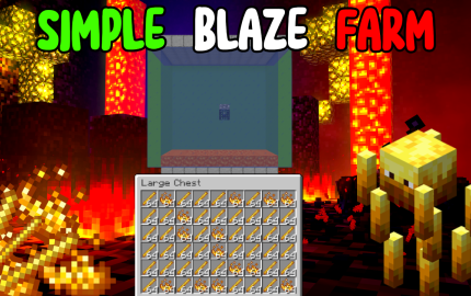 SIMPLE Blaze Farm, Blaze Rod - 1.21+ | Minecraft Miscellaneous Build #25874
