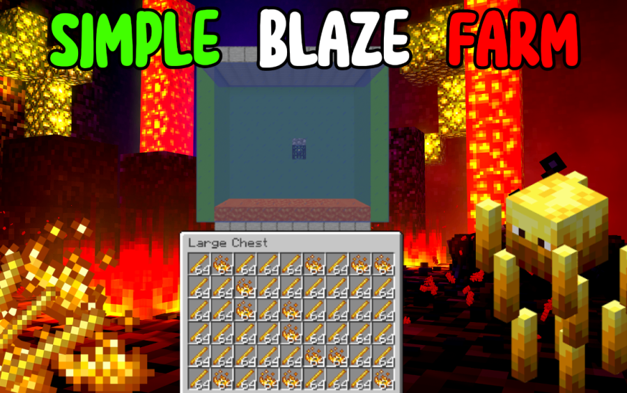SIMPLE Blaze Farm, Blaze Rod - 1.21+ | Minecraft Miscellaneous Build #25874