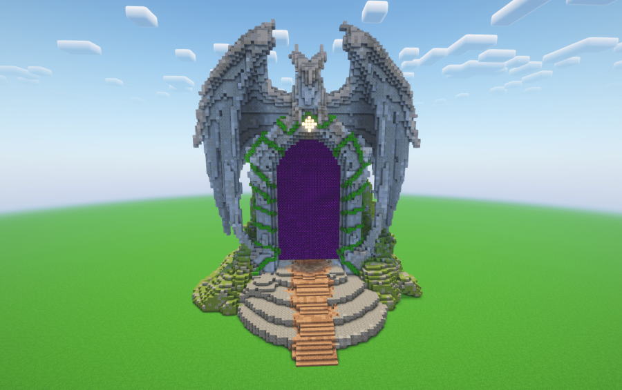 Minecraft Phoenix Nether Portal Statue | Minecraft Miscellaneous Build ...