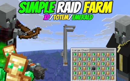 SIMPLE RAID FARM (Totems & Emeralds) 1.21+, creation #25996