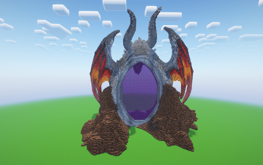 Minecraft Dragon Nether Portal Statue, creation #26014