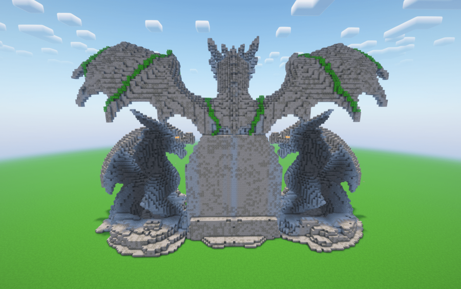 Minecraft Dragons Nether Portal Statue | Minecraft Miscellaneous Build ...