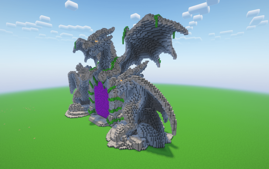 Minecraft Dragons Nether Portal Statue, creation #26148