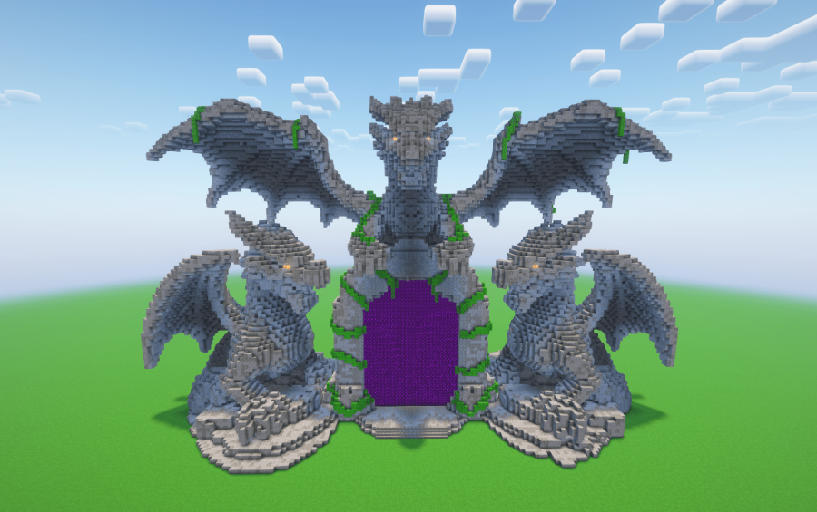 Minecraft Dragons Nether Portal Statue, creation #26148