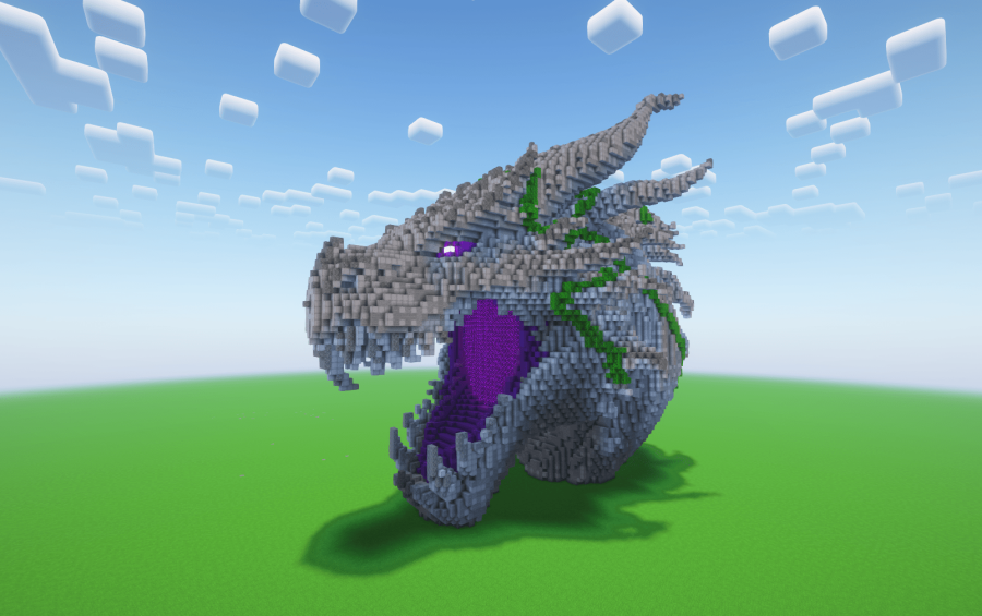 Minecraft Dragon Nether Portal 2 Statue | Minecraft Miscellaneous Build ...