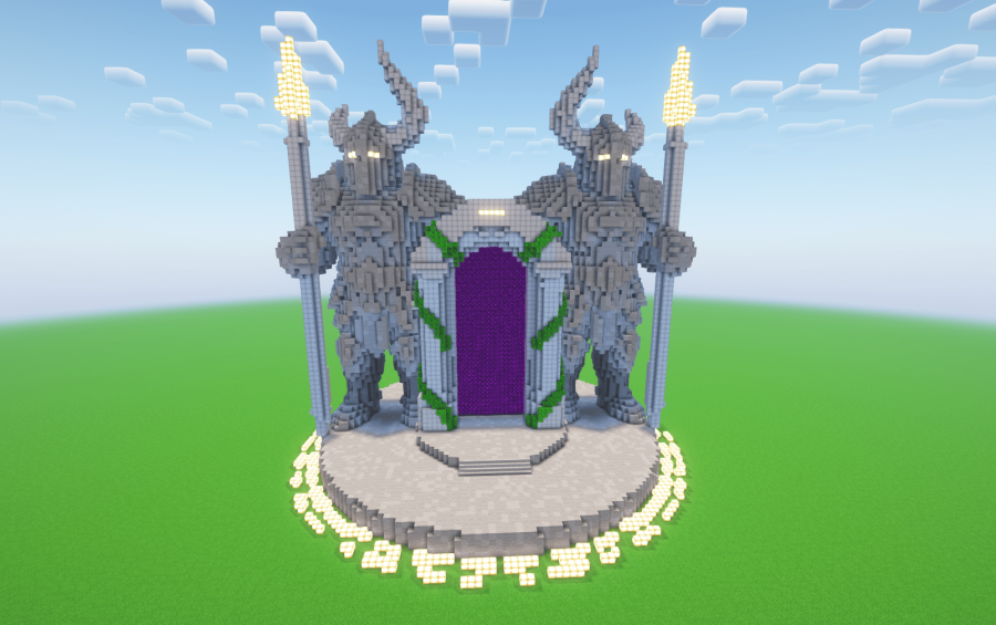 Minecraft Guardians Nether Portal Statue, creation #26605