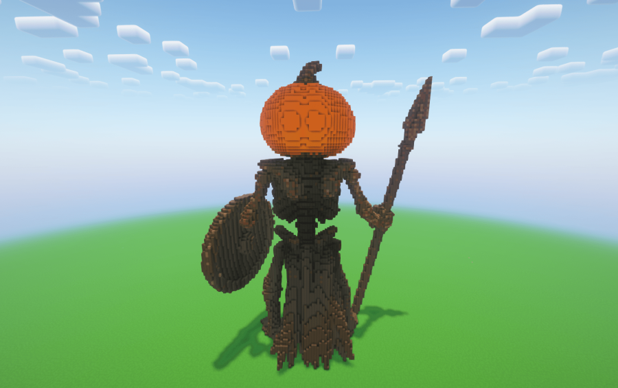 Minecraft Halloween Pumpkin Skeleton Statue | Minecraft Miscellaneous ...