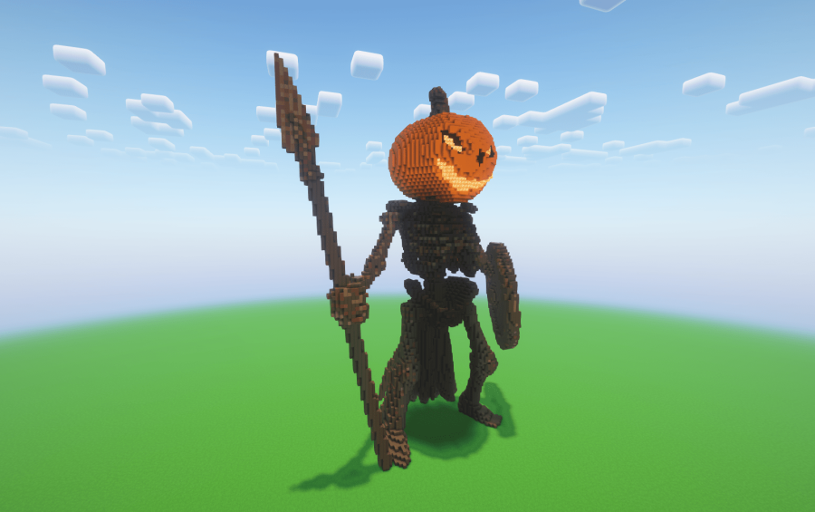 Minecraft Halloween Pumpkin Skeleton Statue | Minecraft Miscellaneous ...