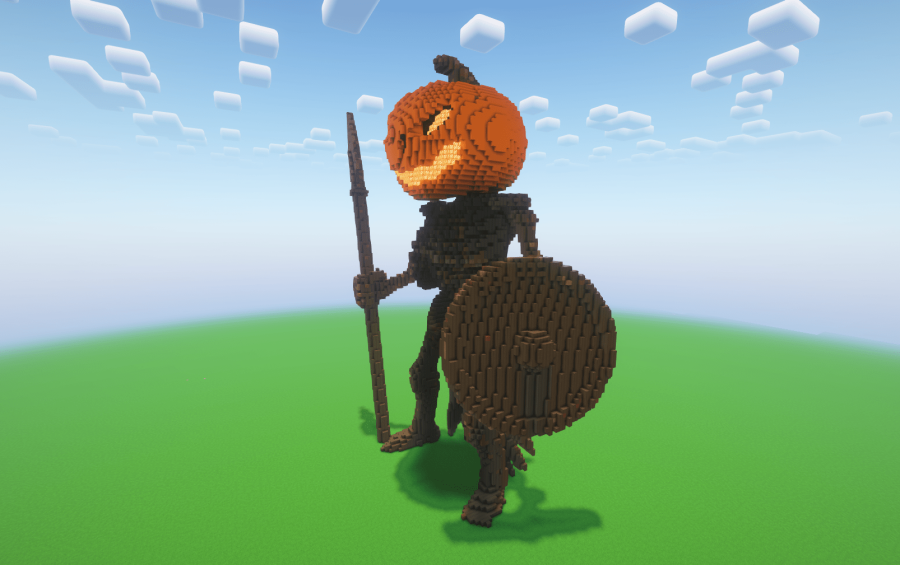 Minecraft Halloween Pumpkin Skeleton Statue | Minecraft Miscellaneous ...