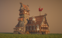 🏰 Tall Medieval House – Steep Roof Survival Base, creation #28075