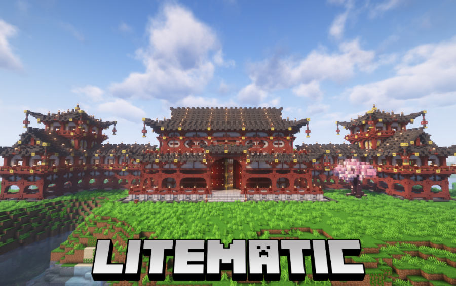 Japanese Temple (litematic) | Minecraft Temple #26821