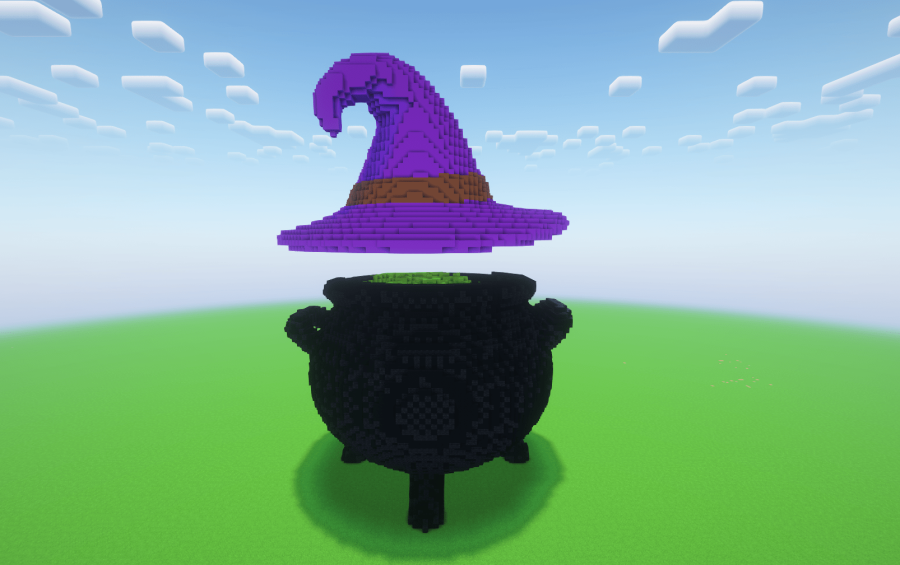 Minecraft Halloween Magic Cauldron Statue, creation #26839