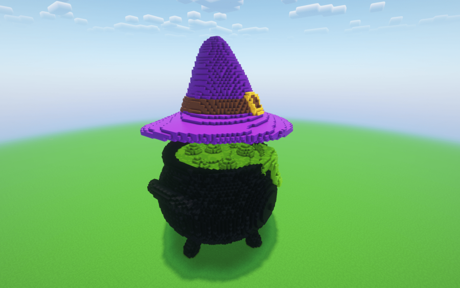 Minecraft Halloween Magic Cauldron Statue, creation #26839