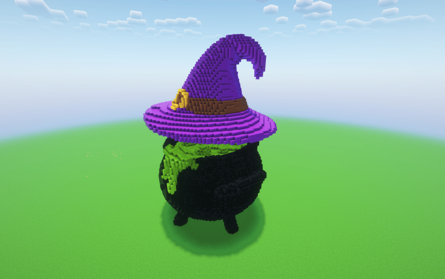 Minecraft Halloween Magic Cauldron Statue, creation #26839