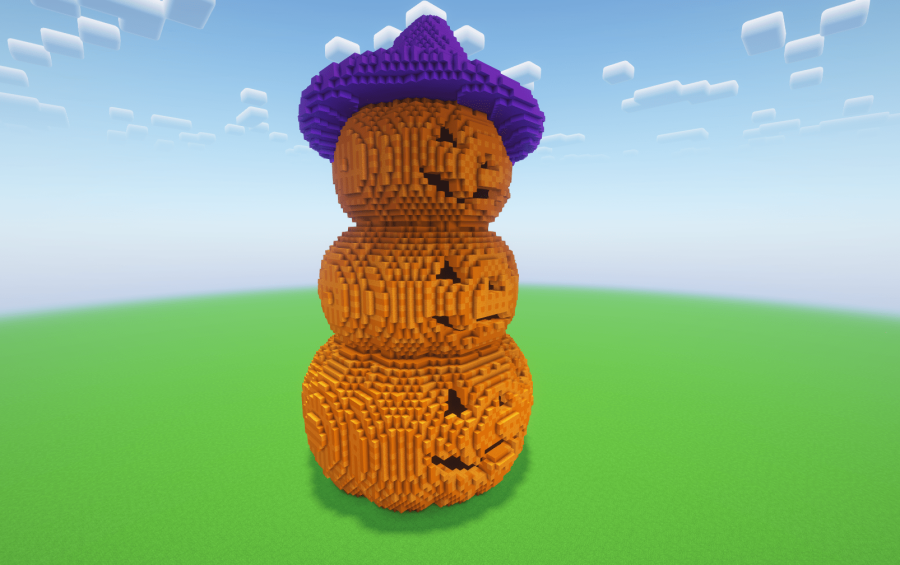 Minecraft Halloween Stacked Pumpkin Statue | Minecraft Miscellaneous ...