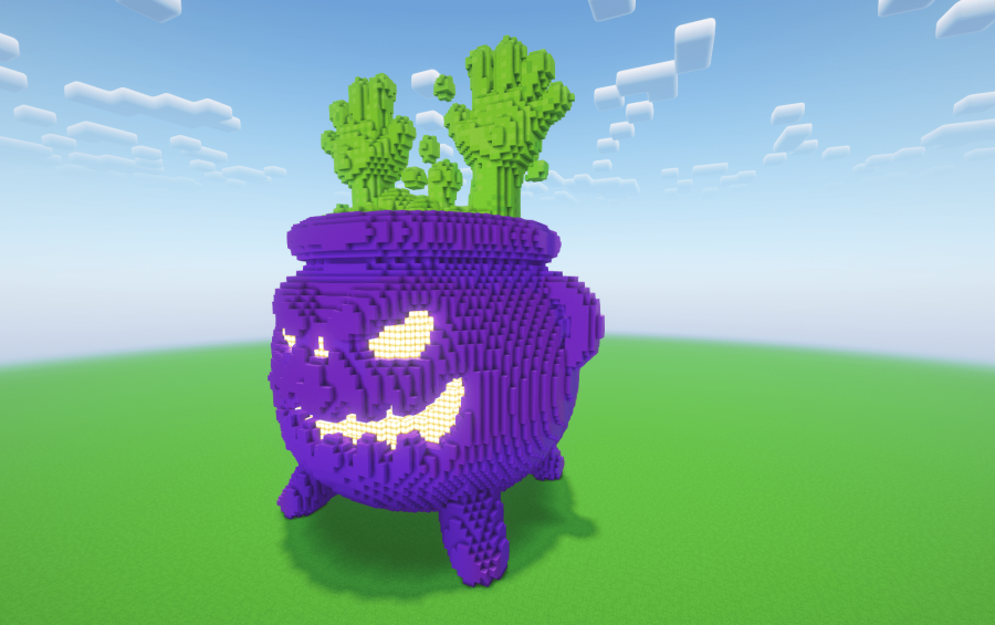 Minecraft Halloween Scary Cauldron Statue | Minecraft Miscellaneous ...