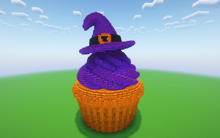 Minecraft Halloween Witch Cupcake Statue | Minecraft Miscellaneous ...