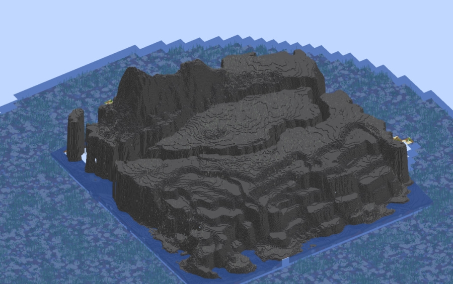 Custom Basalt Cliffs Survival Map 500x500, creation #26896