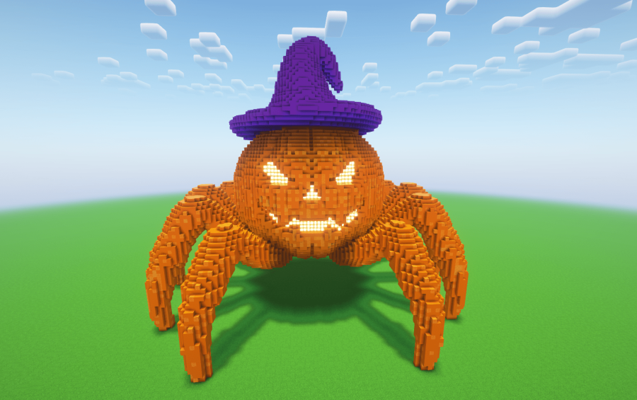 Minecraft Halloween Spider Pumpkin Statue | Minecraft Miscellaneous ...