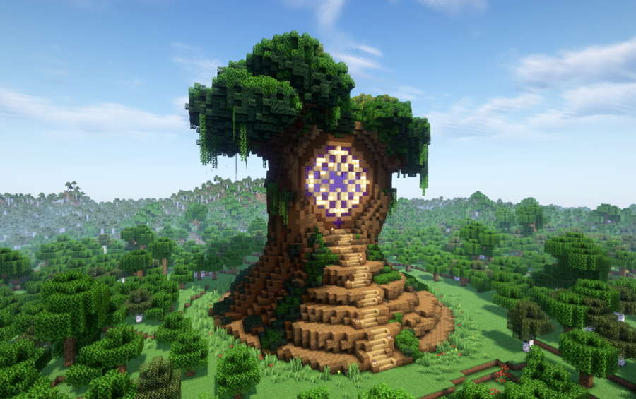Minecraft Tree Nether Portal Statue V10 Free (Schematic and Map ...