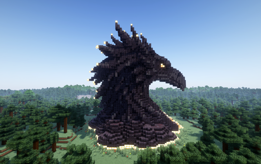 Minecraft Dark Phoenix Nether Portal Statue V02, creation #26964